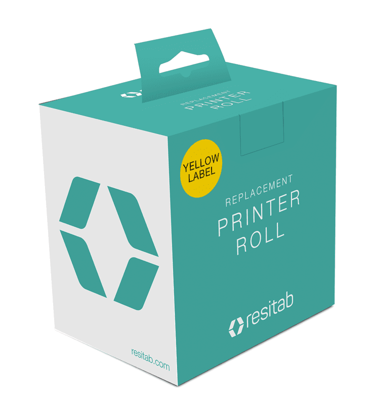 Resitab Printer Label (Sticky) Roll (Yellow)