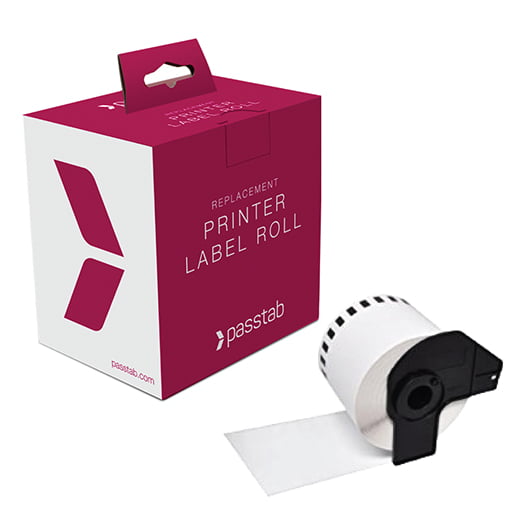 Passtab Printer Label (Sticky) Roll (White)