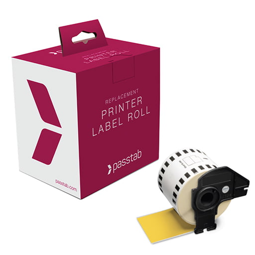 Passtab Printer Label (Sticky) Roll (Yellow)